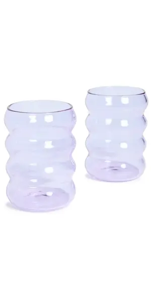 SOPHIE LOU JACOBSEN Ripple Cup 6oz Set Of 2 - Lilac