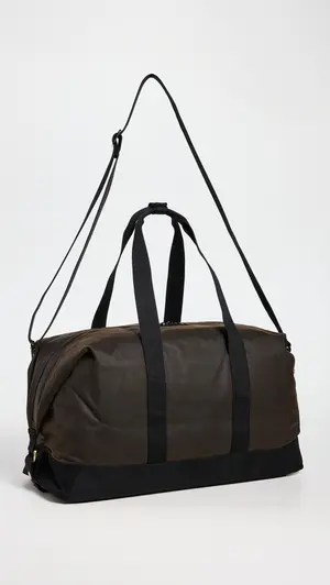 Barbour Field Wax Duffle Bag - Olive/black