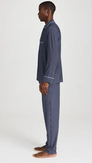 Eberjey William Modal Striped Long Pjs