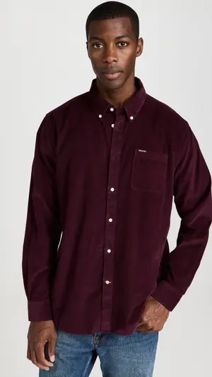 Barbour Ramsey Corduroy Shirt - Winter Red