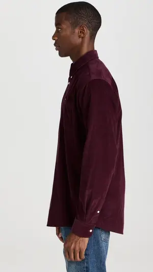 Barbour Ramsey Corduroy Shirt - Winter Red