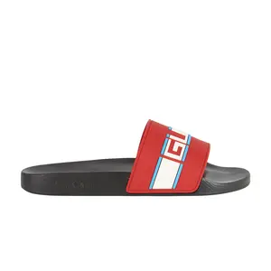 Gucci Stripe Rubber Slides - Red