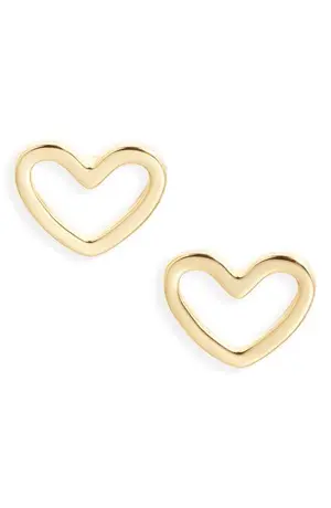 KIARA BY KI-ELE Classic Heart Stud Earrings - Gold
