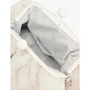 Max Mara Pasticcino Gianna Faux Fur Clutch Bag
