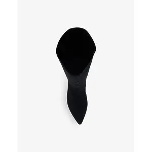 DUNE Kitten-heel Suede Knee-high Boots - Black Suede