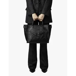 Zadig&Voltaire Angel Crinkle-effect Leather Tote Bag - Noir