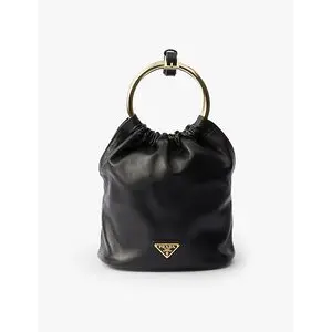 Prada Refined-handle Nappa Leather Mini Bucket Bag