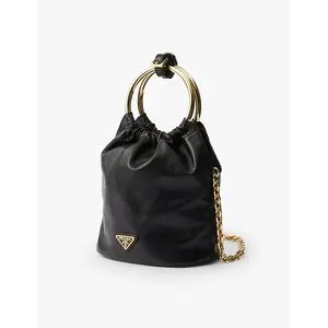 Prada Refined-handle Nappa Leather Mini Bucket Bag