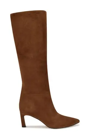 Nine West Lorthey Knee High Boots - Dark Natural