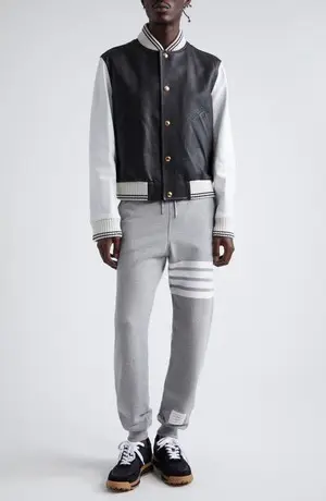 Thom Browne Mixed Media Bomber Jacket