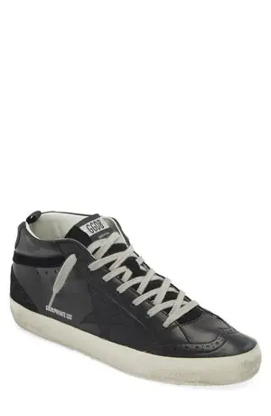 GOLDEN GOOSE Mid Star Sneaker - Black
