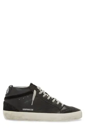 GOLDEN GOOSE Mid Star Sneaker - Black