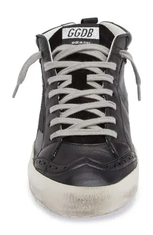 GOLDEN GOOSE Mid Star Sneaker - Black