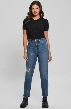 Guess High-rise Ankle Mom Jeans