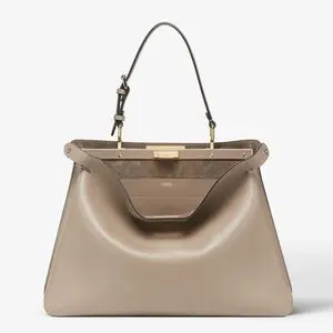Fendi Large Peekaboo Soft Bag Gray