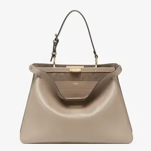 Fendi Large Peekaboo Soft Bag - Grey