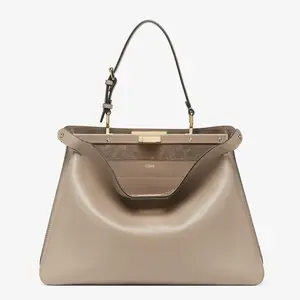 Fendi Large Peekaboo Soft Bag - Grey