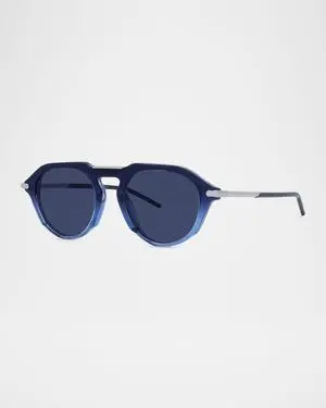 Givenchy Gv One Round Sunglasses - Shiny Blueblue