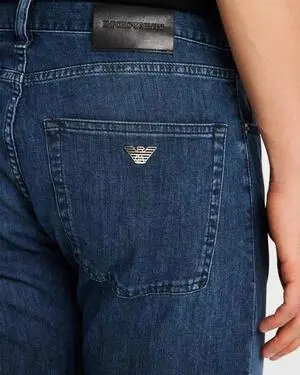 Emporio Armani Washed Denim Five-pocket Pants