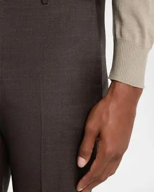 Zanella Parker Sharkskin Trousers - Brown