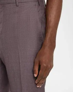 Zanella Parker Sharkskin Trousers - Wine