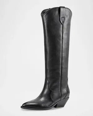 Marc Fisher Ander Western Leather Cowboy Boots