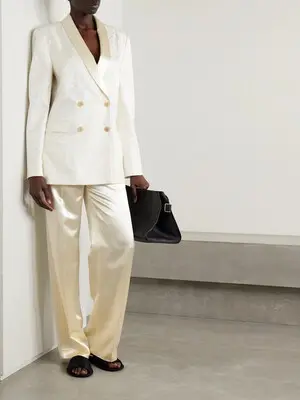 THE ROW Encore Straight-leg Satin Pants