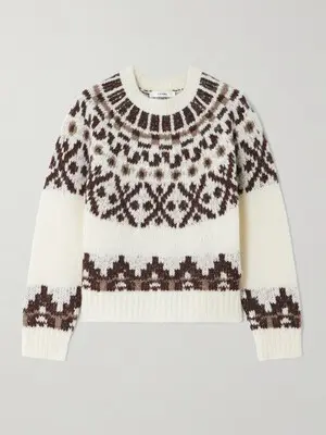 FRAME Fair Isle Alpaca-blend Sweater