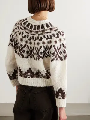 FRAME Fair Isle Alpaca-blend Sweater