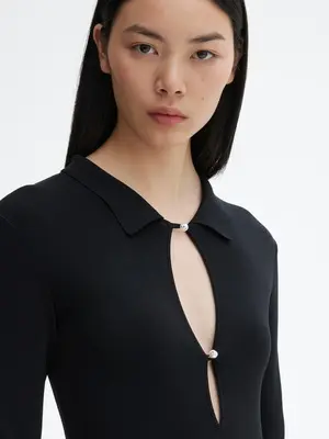 HOUSE OF DAGMAR Pearl Button Dress