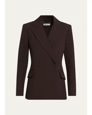 Simkhai Surabhi Hourglass Blazer - Chocolate