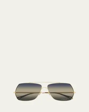 Chloé Gradient Aviator Sunglasses - Green
