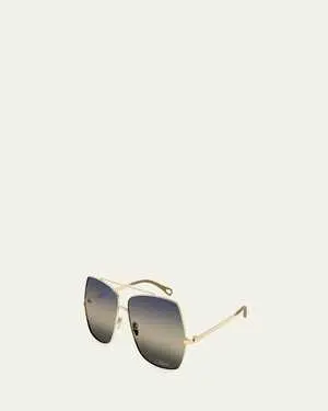 Chloé Gradient Aviator Sunglasses - Green