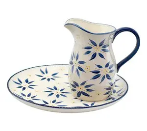 TEMP-TATIONS Old World Nostalgic Pitcher And Platter Set - One-color