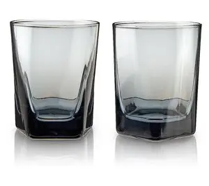 VISKI Set Of 2 Smoke Double Old Fashioned Glass S - One-color