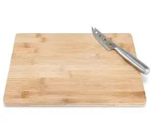 TRUE BRANDS Bamboo Board & Knife Set