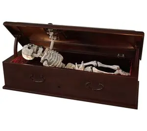 MR. HALLOWEEN 12 In. Animated Skeleton Coffin - One-color