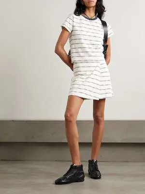 BODE Rec Jacquard-knit Cotton Mini Wrap Skirt