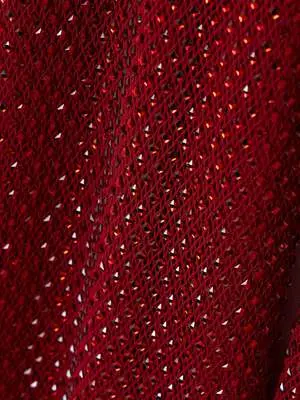 SELF-PORTRAIT Crystal-embellished Mesh Midi Dress