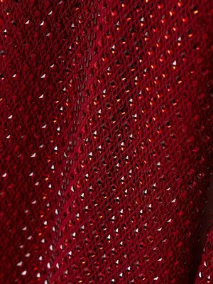 SELF-PORTRAIT Crystal-embellished Mesh Midi Dress
