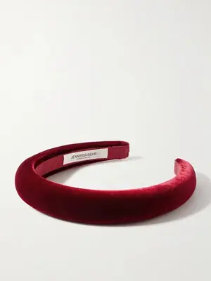 JENNIFER BEHR Tori Velvet Headband - Red