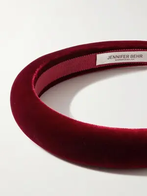JENNIFER BEHR Tori Velvet Headband - Red