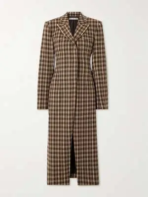Acne Studios Checked Tweed Tailored Coat