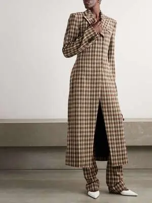 Acne Studios Checked Tweed Tailored Coat