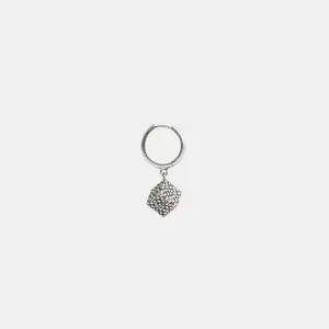 COACH Quilted Cube Huggie Earring