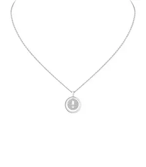 Messika Lucky Move White Gold And Diamond Necklace - Silver