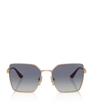 VOGUE Metal Square Sunglasses - Gold