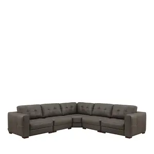 CHATEAU D'AX Velutto 5 Piece Sectional - Mid Tone Gray