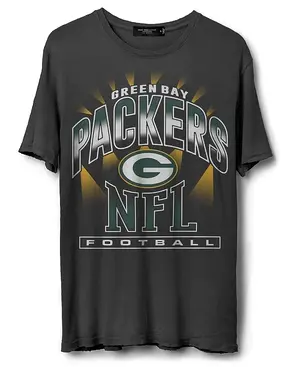 Junk Food Clothing Nfl Green Bay Packers Chrome Flea Market Tee - Black