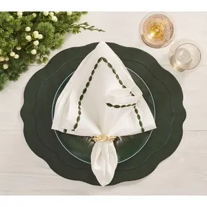 KIM SEYBERT Tailored Placemat - Hunter Green